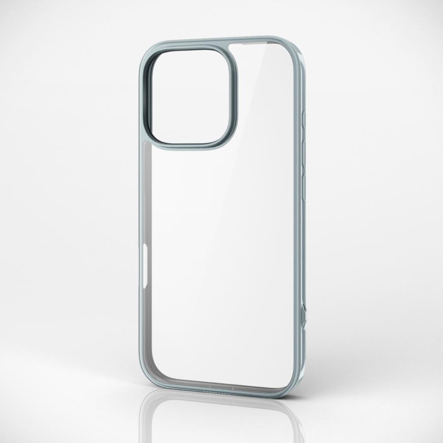 ELECOM（エレコム） iPhone 16 Pro 用 ハイブリッドケース ケース カバー 背面クリア グレー PMCA24CHVCFCGY 在庫処分 : エレコムダイレクトショップ ...