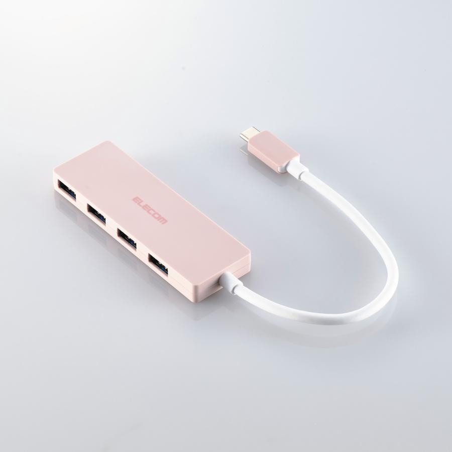ELECOM エレコム USBハブ Type-C 4ポート USB 5Gbps ハブ USBHUB バスパワー 15cm タイプC ピンク U3HC-H040PN : エレコムダイレクト ...