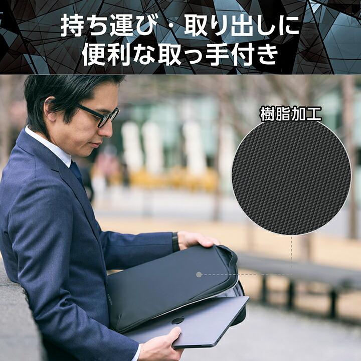 ELECOM エレコム PC 用 インナーバッグ ZEROSHOCK 13.3インチ 整理タイプ 縦型 合皮 ソフトレザー ブラック ZSB-IBPRVL13BK : エレコムダイレクト ...