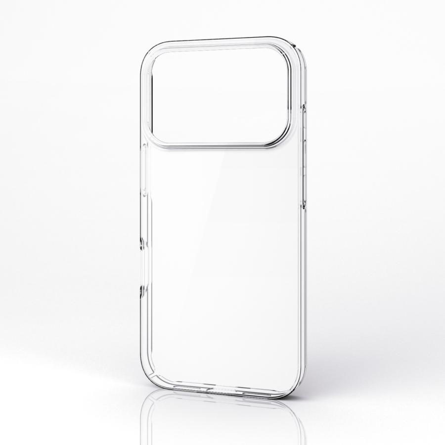 ELECOM エレコム iPhone 17 Pro 用 ハードケース 極薄 0.6mm メタルステッカー付 iPhone17 ハード ケース カバー クリア PM-A25CPV06CR ...