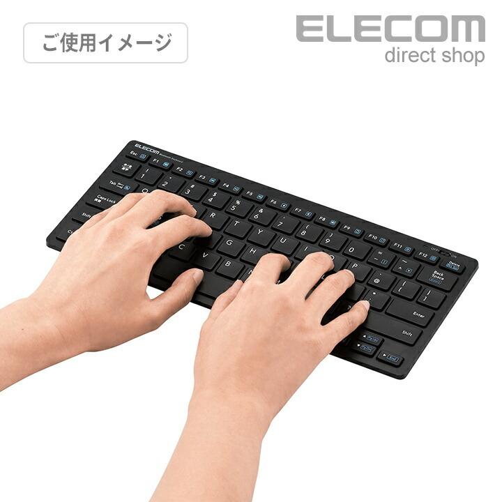 ELECOM（エレコム） ワイヤレス ミニ キーボード Bluetooth 3.0 軽量×薄型 Windows Android Mac iOS対応 ブラック ブラック┃TK-FBP102BK ...