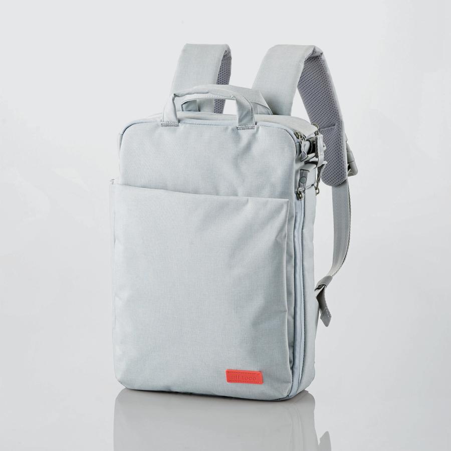 ELECOM エレコム off toco 3WAY PCバックパック リュック バック PC バッグ ライトグレー BM-OF01LGY : エレコムダイレクトショップ - 通販 ...