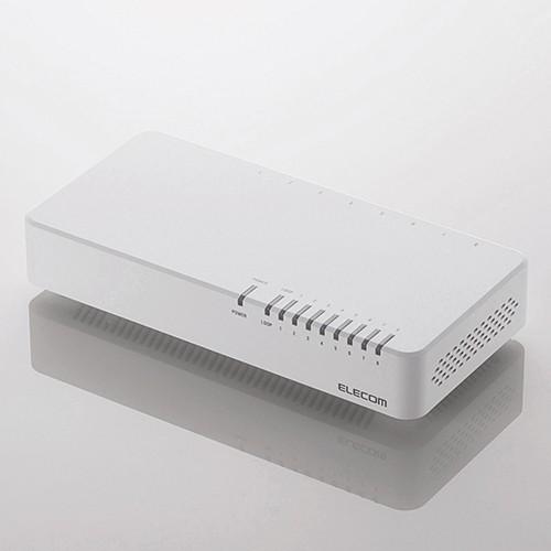 ELECOM エレコム スイッチングハブ 100BASE-TX対応 電源内蔵 8ポート ホワイト プラスチック(ホワイト)┃EHC-F08PN-JW分 : エレコムダイレクトショップ - 通販 ...