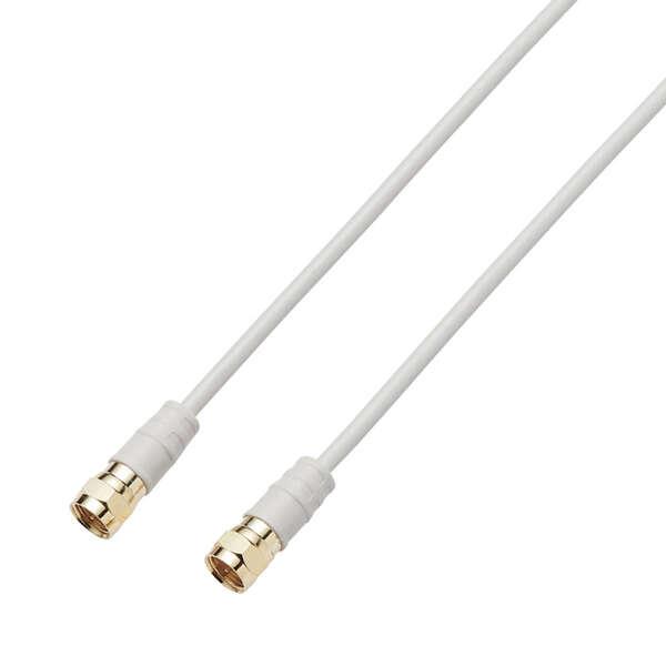 DXアンテナ アンテナケーブル 2K 4K 8K 対応 3m ストレートプラグ 2C ライトグレー┃2JW3FFS(B) DXアンテナ ...