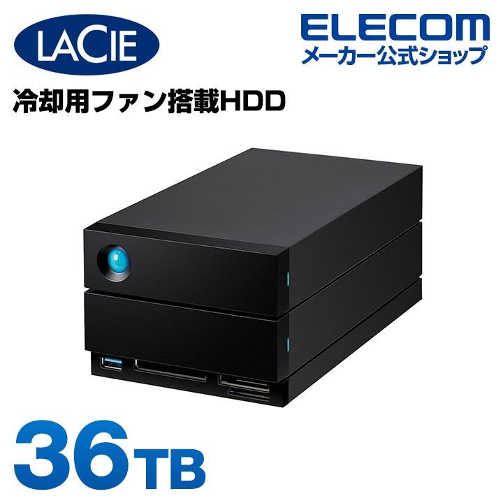ELECOM LaCie 2big Dock v2 36TB 据置 外付け HDD Type-Cx1ポート ハードディスク┃STLG36000400 : エレコムダイレクトショップ - 通販 ...