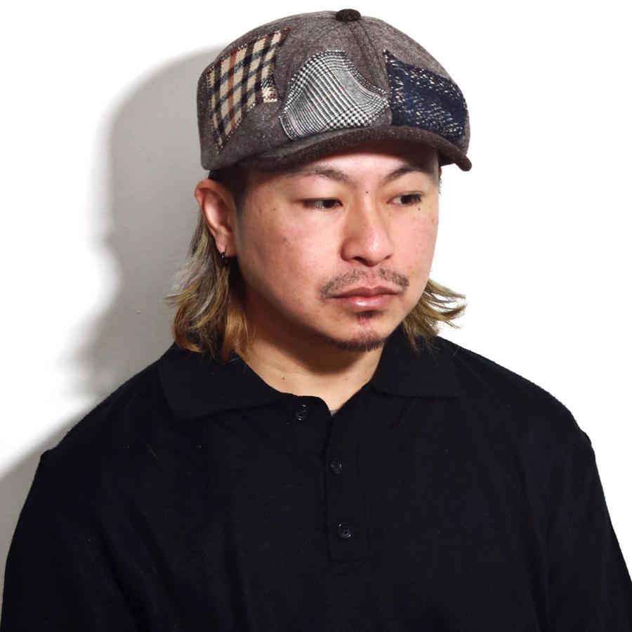 ハンチング ダックス キャスケット DAKS ブランド 帽子 ハウスチェック メンズ ハンチングキャスケット ウール パッチワーク柄 ダックスチェック 紳士 :d3911:ELEHELM帽子 ...
