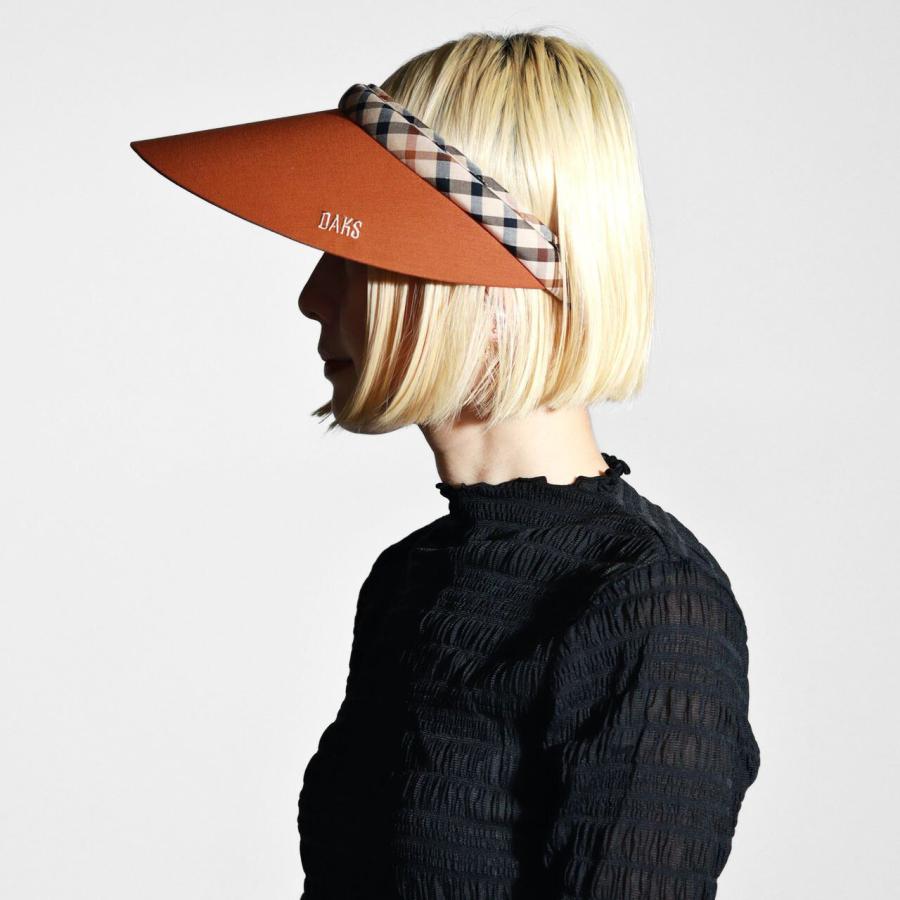 DAKS サンバイザー 女性用 UVカット レディース 帽子 春夏 紫外線対策 ダックス ブランド 送料無料 クリップバイザー オレンジ : ELEHELM帽子通販専門店 - 通販 ...