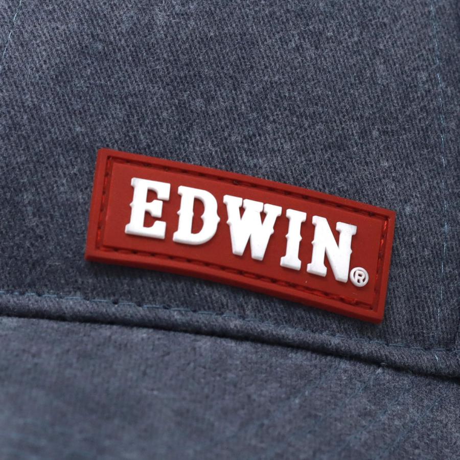 EDWIN デニム キャップ 洗い加工 メンズ 帽子 エドウィン 春夏 ツイルキャップ ベースボールキャップ サイズ調節可 コットン 黒 紺 ...