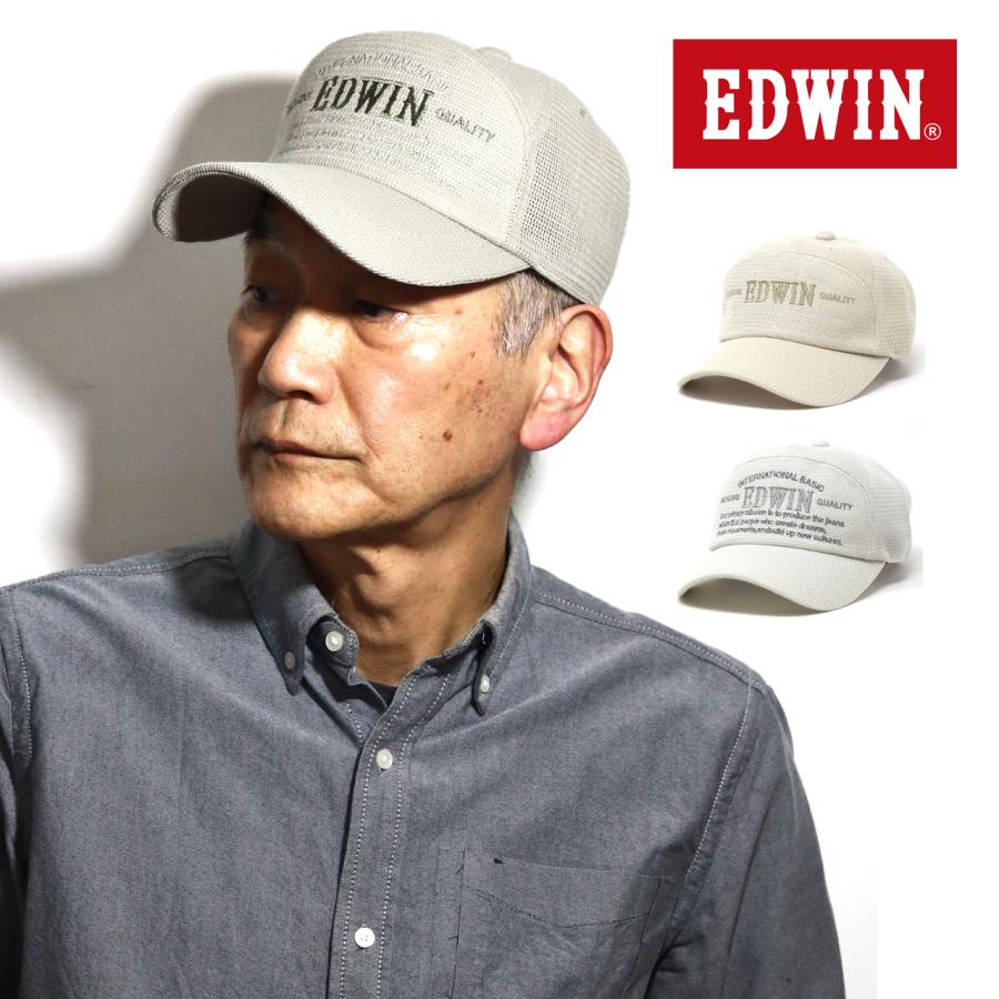 EDWIN メッシュキャップ メンズ キャップ アポロキャップ メッシュ 帽子 エドウィン インターロックメッシュ ベースボールキャップ ...