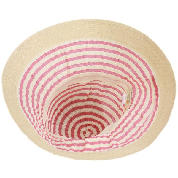 GREVI（グレヴィ） 春夏 ツバ広ハット レディース ボーダー イタリア製