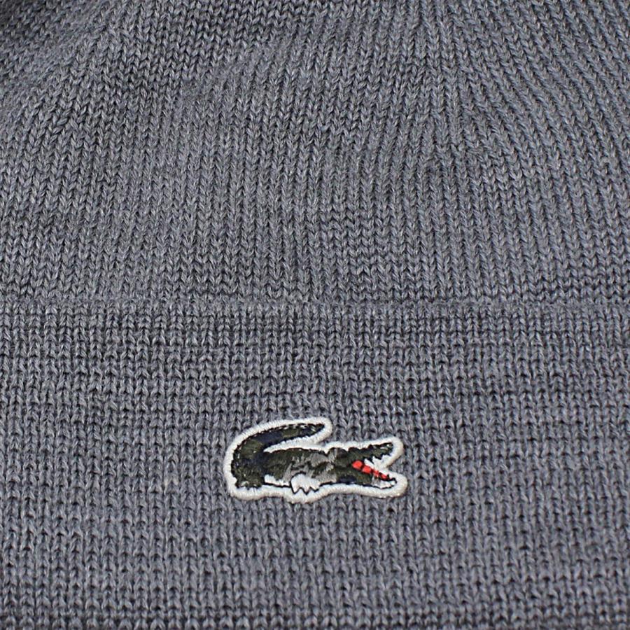 秋 冬 LACOSTE ウール100% ニットワッチ 日本製 ニット帽 高品質 メンズ レディース ラコステ 帽子 メンズ レディース グレー :l1063-071:ELEHELM帽子通販専門 ...