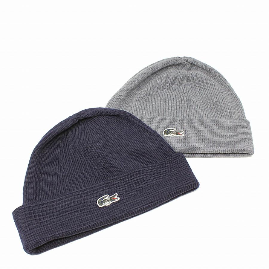 秋 冬 LACOSTE ウール100% ニットワッチ 日本製 ニット帽 高品質 メンズ レディース ラコステ 帽子 メンズ レディース グレー :l1063-071:ELEHELM帽子通販専門 ...
