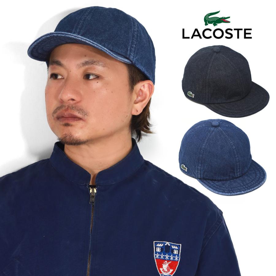 LACOSTE デニム キャップ ラコステ 帽子 送料無料 涼しい CAP 春夏 日本製 ユニセックス インディゴデニム 小物 10オンス ショートブリム : ELEHELM帽子通販専門店 ...