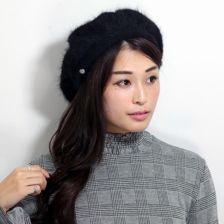 ベレー帽 レディース 秋冬 フランス LAULHERE アンゴラ ベレー 小ぶり ローレル 毛 黒 ブラック : ELEHELM帽子通販専門店 - 通販 - Yahoo!ショッピング