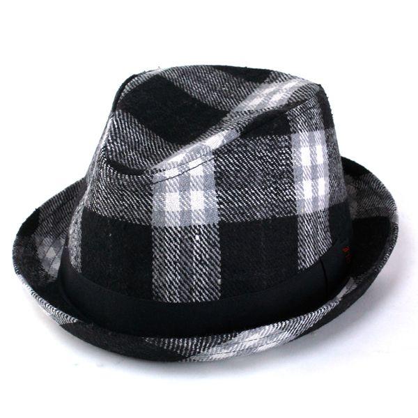 ハット ブランド ピーターグリム チェック柄 中折れハット "LONDON" ole headwear グレー : ELEHELM帽子通販専門 ...
