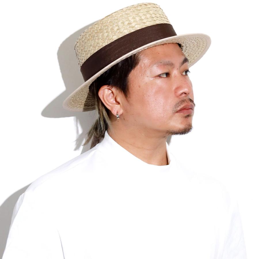 BOATER HAT ボーターハット クワイ草 カンカン帽 メンズ 裏地付き 帽子 レディース 麦わら帽子 ReqHatter ハット レックハッター : ELEHELM帽子通販専門店 ...