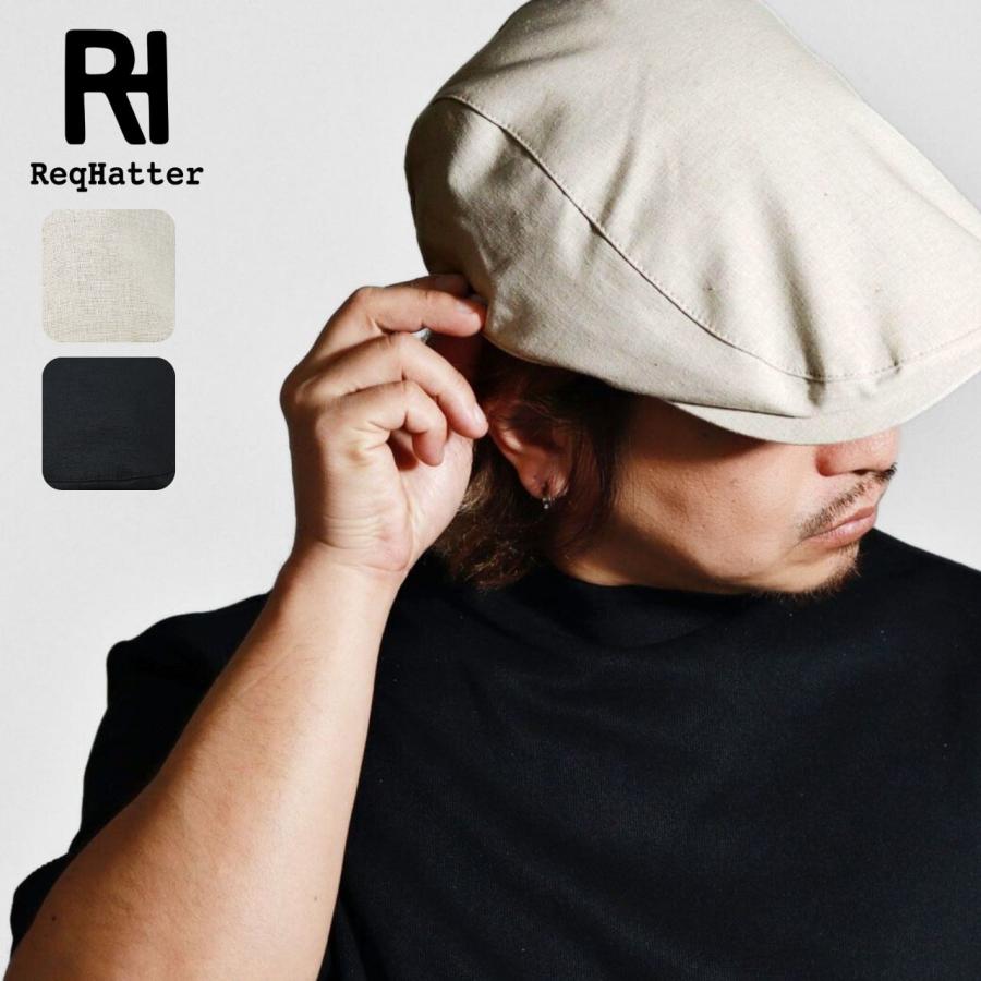 ReqHatter ハンチング 帽子 メンズ 大きいサイズ 送料無料 麻 綿 ハンチング帽 レックハッター 春夏 涼しい 薄手 男女兼用 ...