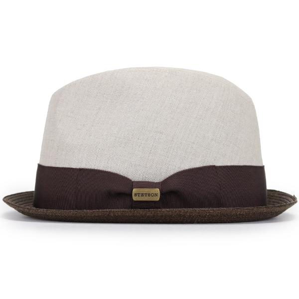 STETSON（ステットソン） 中折れ帽 リネン ハットつば短 メンズ 中折れ