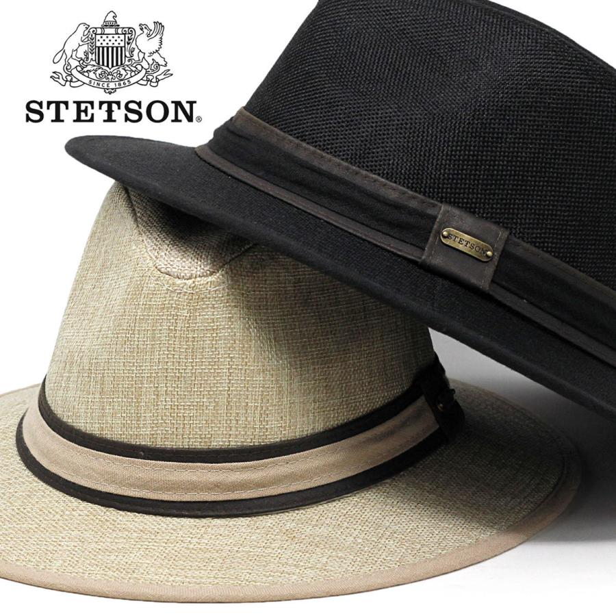 STETSON（ステットソン） 帽子 メンズ サファリハット アウトドア 日よけ 春夏 紫外線対策 ブランド USA STETSON 中折れ ハット 送料無料 ブラック カーキ ...