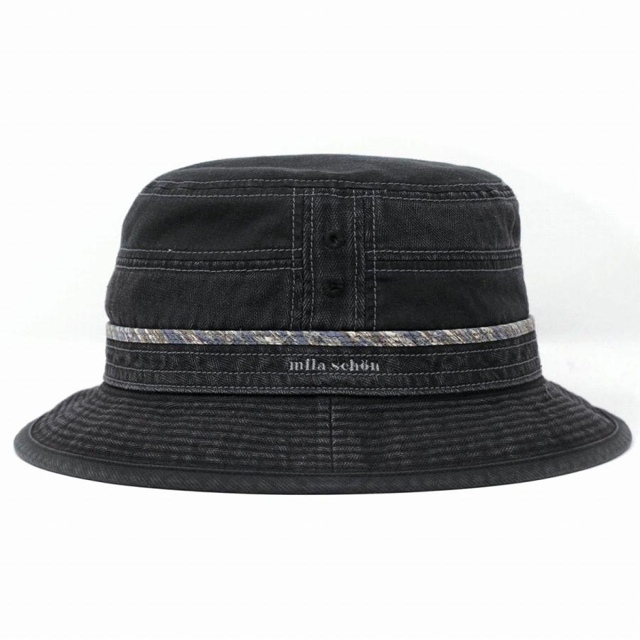 サファリ帽子 春夏帽子 つば上げ下げ可 ウォッシュド加工 ミラショーン バケットハット メンズ 紳士 帽子屋 折りたたみ可能 milaschon 日本製 黒 ブラック [ bucket hat ] イタリアブランド 春の帽子 夏の帽子 父の日 贈り物 ギフト包装 敬老の日 mila schon（ミラショーン） サファリ 帽子 春夏 つば上げ下げ可