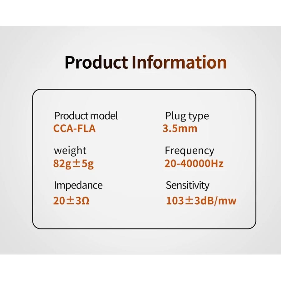 CCA FLA 有線イヤホン ノイズキャンセリング インイヤーイヤホン イヤーピース マイク付き 中華イヤホン ダイナミックドライバー IEM ...