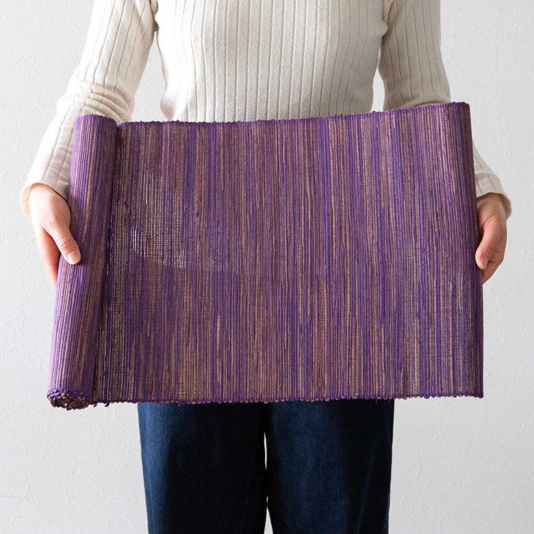 テーブルランナー ウォーターヒヤシンス製 テーブルセンター クロス パープル アジアン エスニック 10834 : ELEMENTS - 通販 - Yahoo!ショッピング