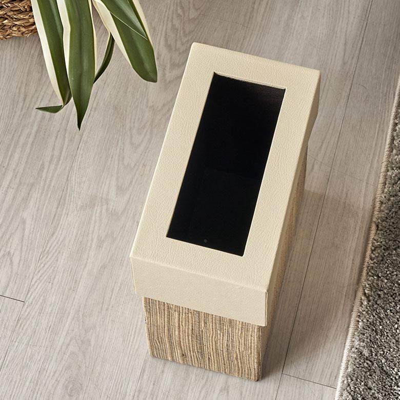 ゴミ 箱 ダスト ボックス 四角 長方形 ウォーターヒヤシンス 高さ 30cm 7L 袋 見えない 中身 くず 入れ モダン おしゃれ 北欧 リゾート 雑貨 西海岸 14037 ...