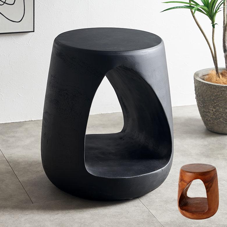 ブランド登録なし スツール 木製 丸 丸椅子 天然木 サイドテーブル おしゃれ モンキーポッド ウッドスツール フラワースタンド 北欧 リゾート 家具 インテリア 室内 西海岸 14238 ...