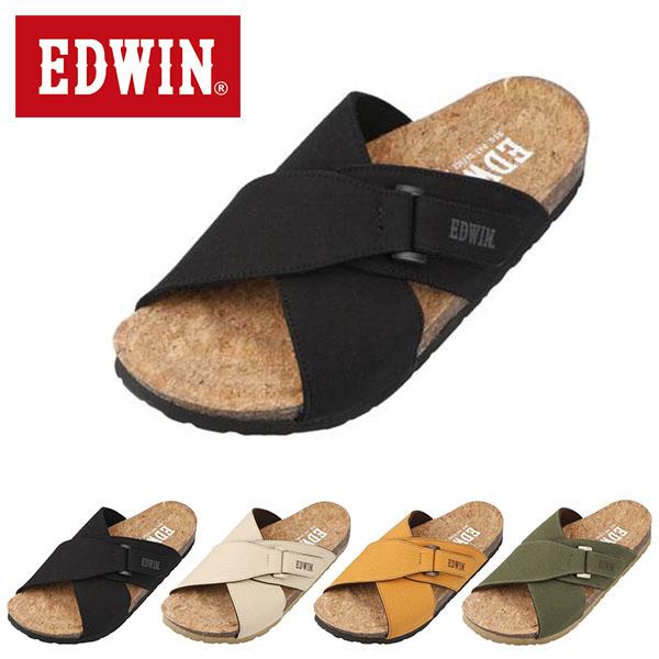 EDWIN（エドウィン） フットベットサンダル メンズ 天然コルク ベルクロ クロスベルト コンフォートシューズ 靴 EW9302 : エレファントSPORTS - 通販 - Yahoo!ショッピング