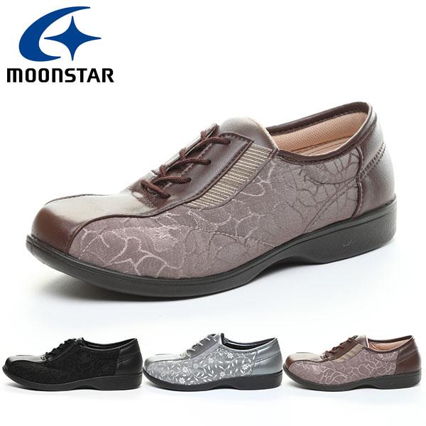 MoonStar ムーンスター コンフォートシューズ レディース らくらく L007 介護 国産 3E 抗菌 防臭 軽量 撥水 つまずきにくい リハビリ ウォーキング シューズ 靴 ...