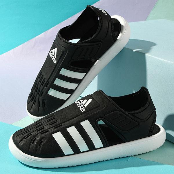 アディダス つま先保護 水陸両用 キッズ サンダル adidas ジュニア 子供 シューズ 子供靴 ベルクロ 2024春夏新色 GW0384 ...