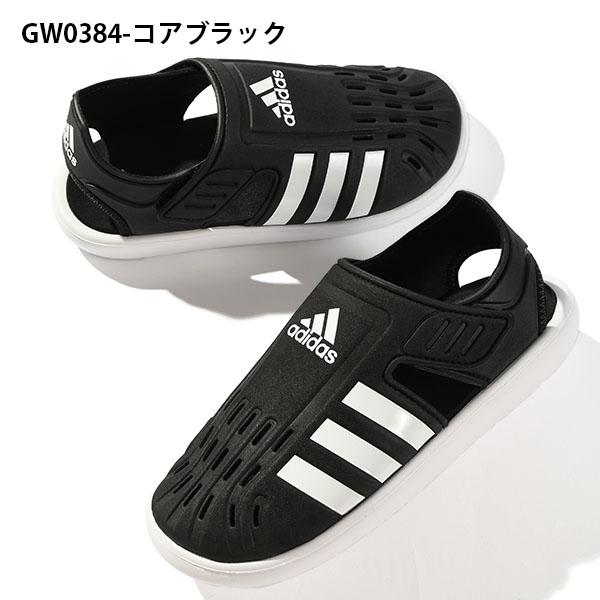 adidas アディダス つま先保護 水陸両用 キッズ サンダル ジュニア 子供 シューズ 子供靴 ベルクロ GW0384 GW0385 ...