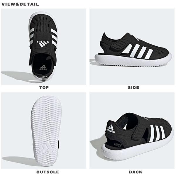 adidas アディダス つま先保護 水陸両用 キッズ サンダル ジュニア 子供 シューズ 子供靴 ベルクロ GW0384 GW0385 ...