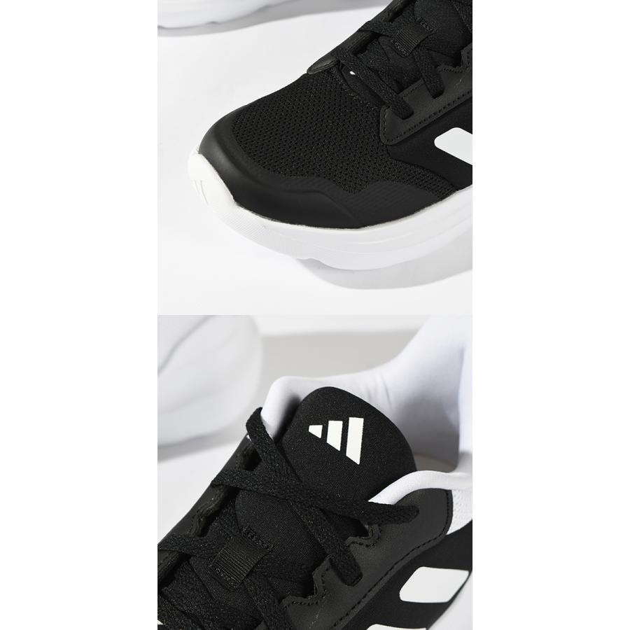 adidas アディダス レディース スニーカー Tensaur Run 3.0 J ローカット ホワイト 白 ブラック 黒 IE3541 ...