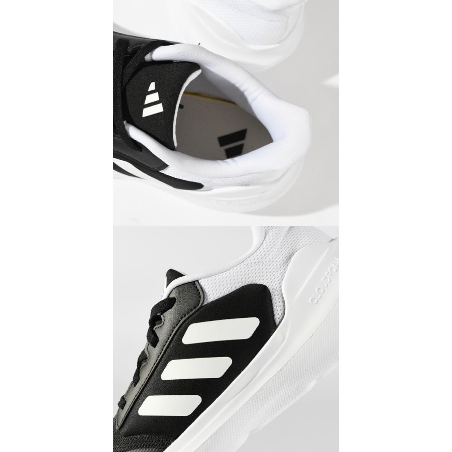 adidas アディダス レディース スニーカー Tensaur Run 3.0 J ローカット ホワイト 白 ブラック 黒 IE3541 ...