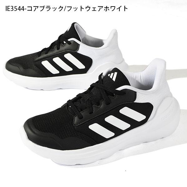 adidas アディダス レディース スニーカー Tensaur Run 3.0 J ローカット ホワイト 白 ブラック 黒 IE3541 ...