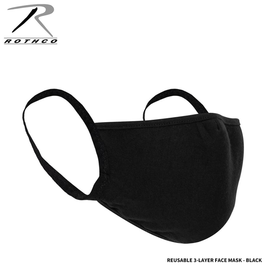 送料260 ROTHCO ロスコ 3層構造 繰り返し使える マスク - ブラック ★ メンズ 男性 洗濯 花粉 乾燥 : エレファントウォーク - 通販 - Yahoo!ショッピング