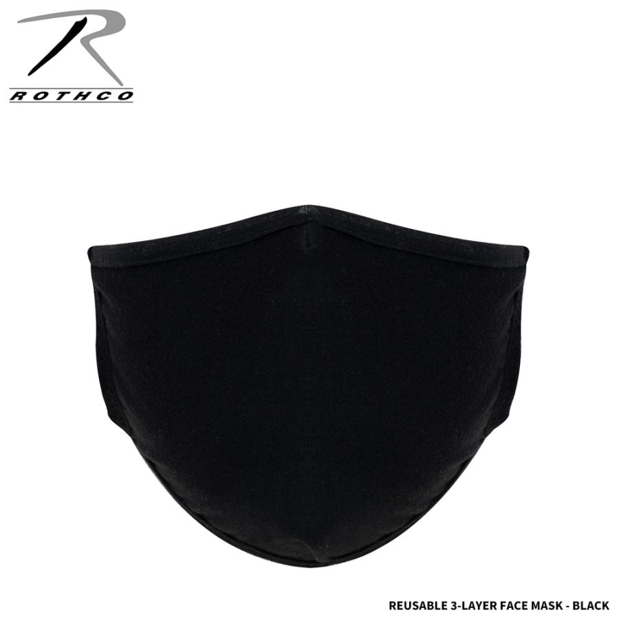 送料260 ROTHCO ロスコ 3層構造 繰り返し使える マスク - ブラック ★ メンズ 男性 洗濯 花粉 乾燥 : エレファントウォーク - 通販 - Yahoo!ショッピング