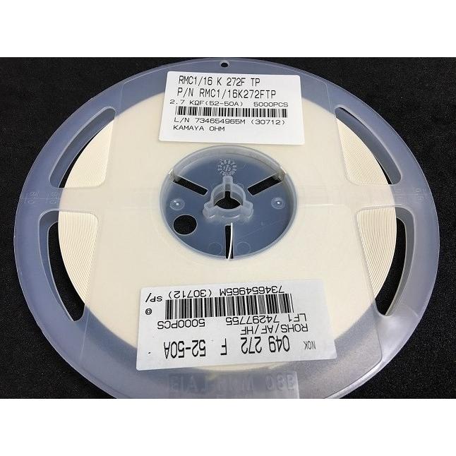 RMC1/16K-272FTP 5000個/リール 1608 2.7kΩ 0.1W F品 : silicone-market - 通販 - Yahoo!ショッピング