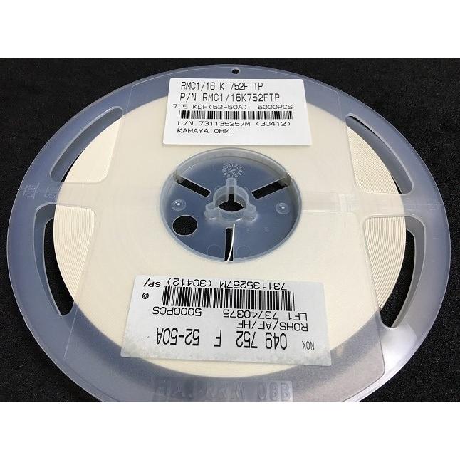 RMC1/16K-752FTP 5000個/リール 1608 7.5kΩ 0.1W F品 : silicone-market - 通販 - Yahoo!ショッピング