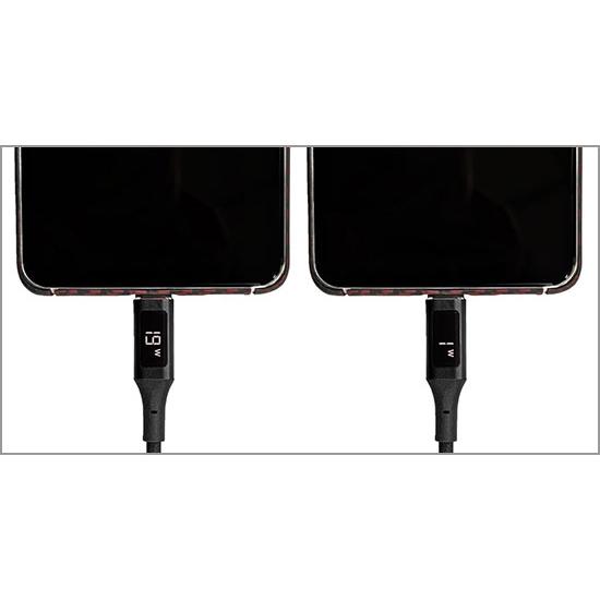 AREA (エアリア) Digiyal GANTLET 100cm PD3.0対応電力表示TypeCケーブル ブラック SD-PDC10-D ...