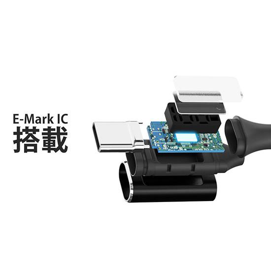 AREA (エアリア) Digiyal GANTLET 100cm PD3.0対応電力表示TypeCケーブル ブラック SD-PDC10-D ...