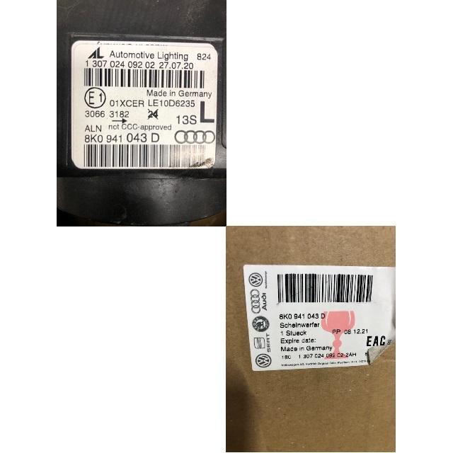 アウディ A4 8K 純正 左ヘッドライト ヘッドランプ HID 8K0941043D : 2022102705 : イレブンオート - 通販 - Yahoo!ショッピング