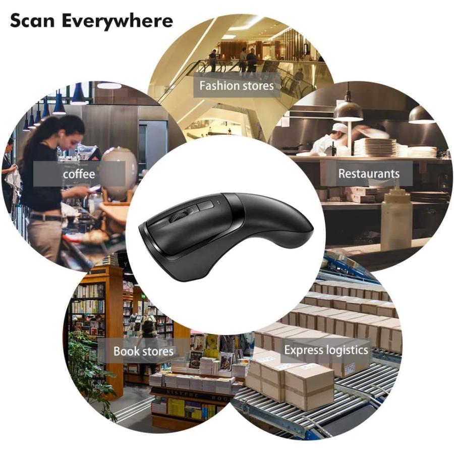 THARO バーコードスキャナー ワイヤレス マウス M3 2D Barcode Scanner Read バーコードスキャナ ワイヤレス ...