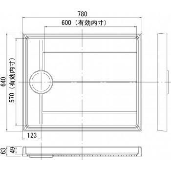 テクノテック 洗濯機用スタンダード防水パン TP780-CW1 アイボリーホワイト : ELMONO - 通販 - Yahoo!ショッピング
