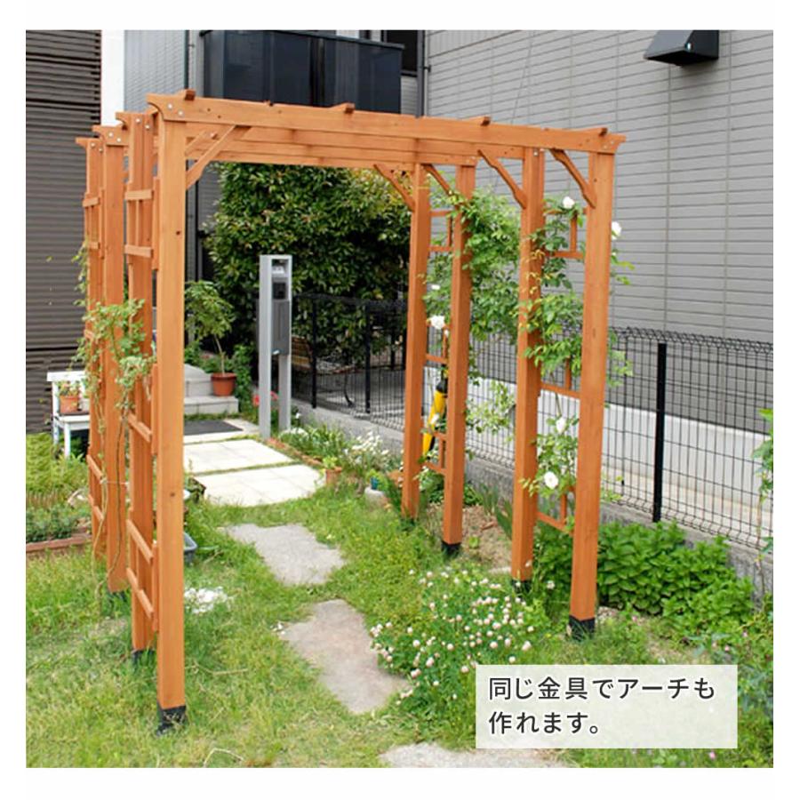 フェンス ラティス 固定金具 金具 支柱 地面 埋め込み 支柱固定金具 留め具 金属 取付金具 diy 種類 支柱金具 土中用固定金具 土中 アーチ パーゴラ 4個 セット :stys ...