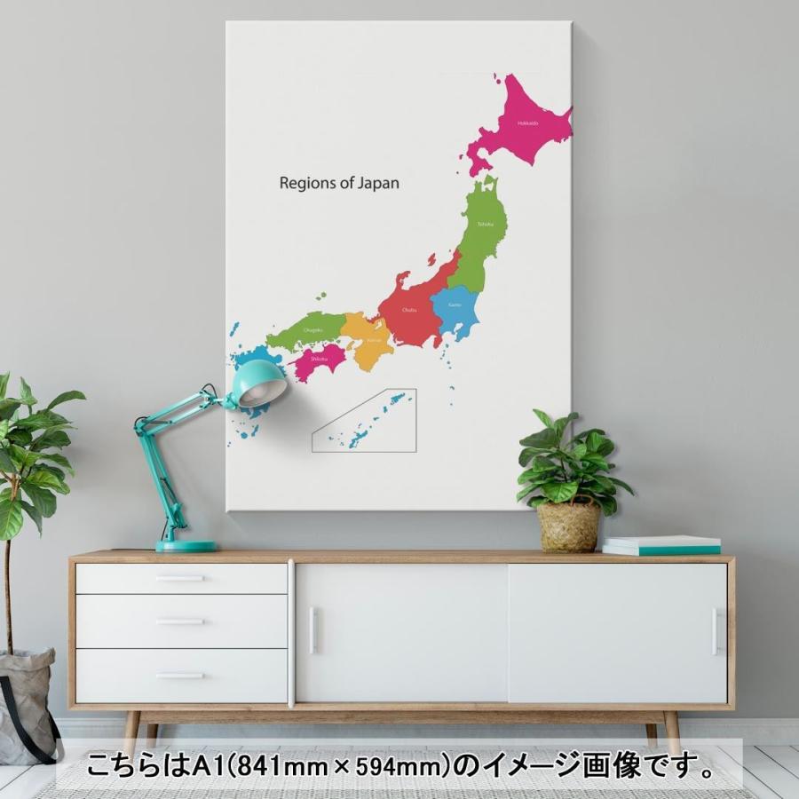 アートパネル 絵 絵画 飾り 選べるサイズ A1 A2 A3 A4 A5 6つ切り 正方形33 正方形45 015962 日本 カラフル 地図 : e-mart - 通販 - Yahoo!ショッピング