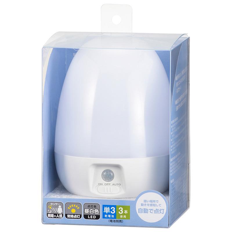 オーム電機 LEDナイトライト 明暗+人感 屋内用 80lm 電池式 NIT-BLA6JE-WN【品番:06-0141】 : E-MASTER ...