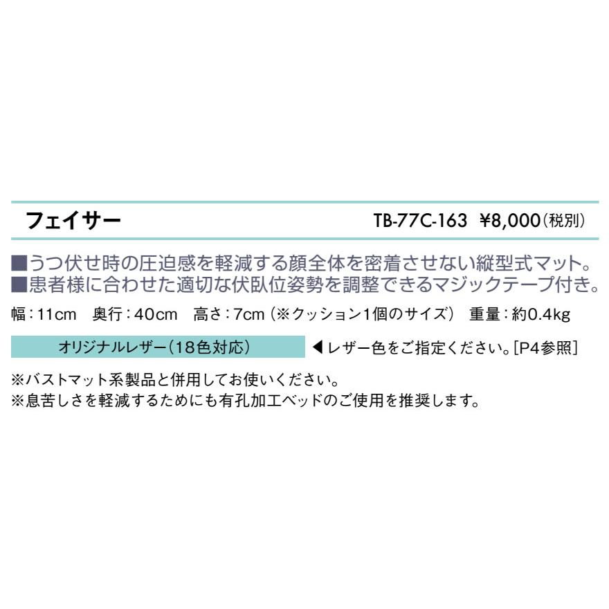 高田ベッド製作所 高田ベッド フェイサー TB-77c-163 うつ伏せ姿勢を補助する縦型クッション 治療用枕 顔マクラ フェイスマット : エンバシー 高田ベッド正規特約店 - 通販 ...