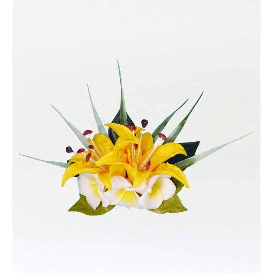 フラダンス リリー・プルメリア ヘアクリップ イエロー 1522y : emika - 通販 - Yahoo!ショッピング